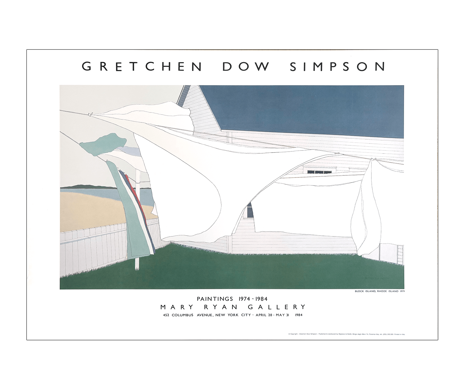 Gretchen Dow Simpson Poster. Block Island, Rhode Island 1979