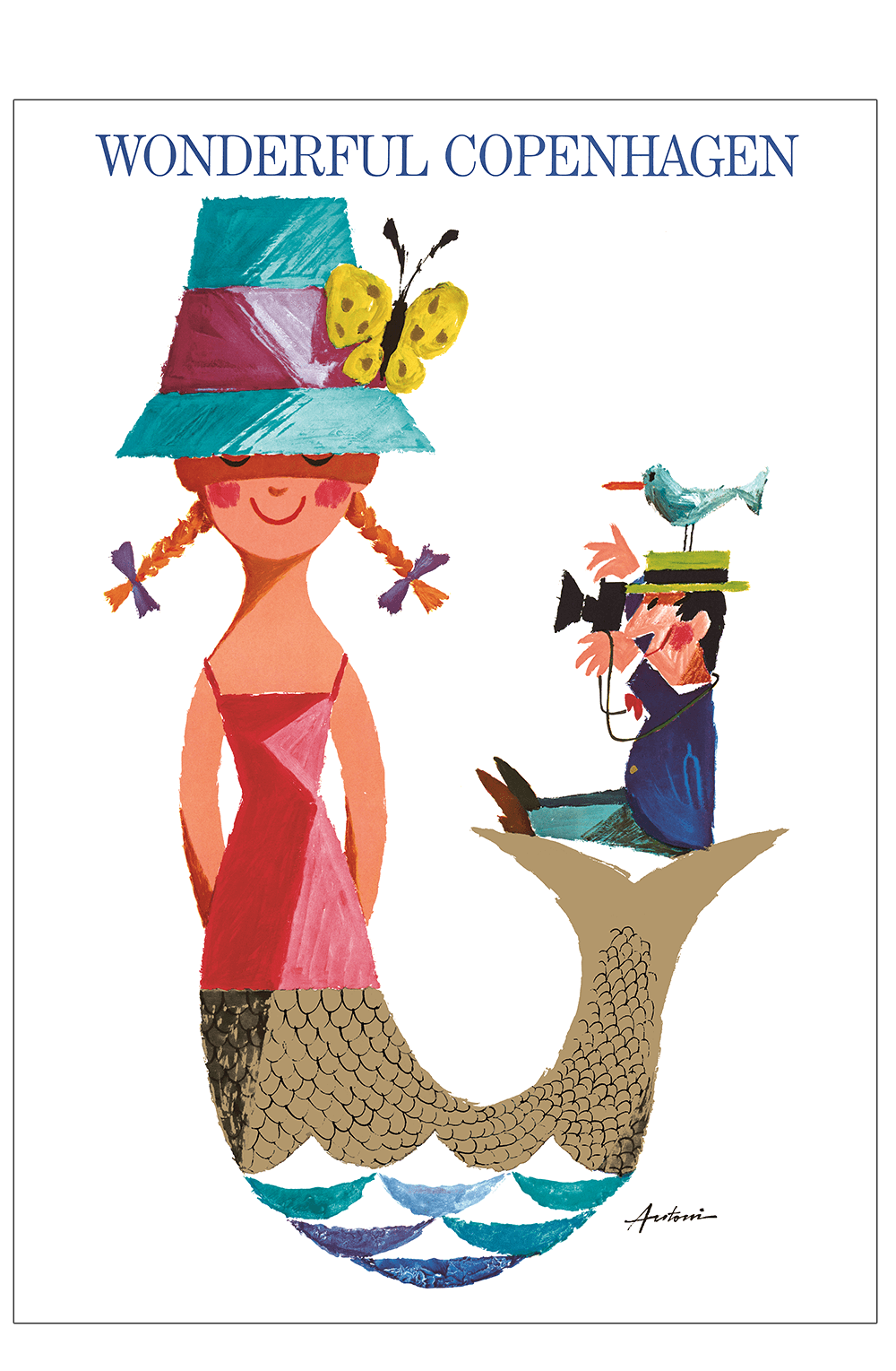 Wonderful Copenhagen havfrue, Antoni - Plakater - Permild & Rosengreen