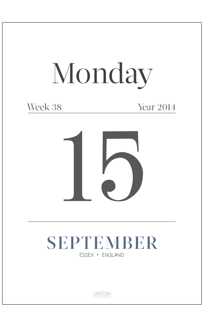 Date poster. Personal poster. - Posters - Permild & Rosengreen